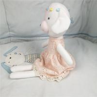 China OAINI ODM OEM Custom Toddlers Stuffed Elephant Rattle Cotton Plush Toy for sale