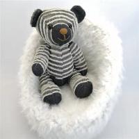China Lovely Stuffed  Plush Joint Bear Toy Custom Handmade Blue Jean Fabric Jointed Teddy Bear Toy for sale