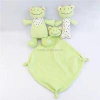 China Custom Frog Soft Baby Rattle Educational Animal Toy Plush Soft Frog Baby Rat for sale
