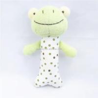 China Custom Frog Soft Baby Rattle Educational Animal Toy Plush Soft Frog Baby Rat for sale