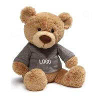 China Custom Company Mascot ODM OEM Plush Teddy Bear Wearing Embroidery Printed Logo Cloth for sale