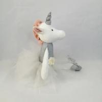 China Custom Size Stuffed Animal Toy Plush Unicorn Wearing TuTu Dress for sale
