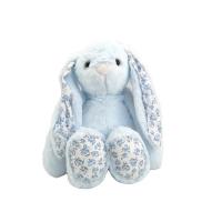 China Blue Plush Rabbit Stuffed Toy Fluffy Baby Comforter Toy Doll Accompany Sleeping Cartoon for sale
