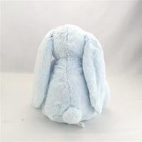 China Blue Plush Rabbit Stuffed Toy Fluffy Baby Comforter Toy Doll Accompany Sleeping Cartoon for sale