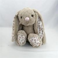 China Blue Plush Rabbit Stuffed Toy Fluffy Baby Comforter Toy Doll Accompany Sleeping Cartoon for sale