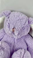 China ZD Purple Long Ear Easter Bunny Plush Toy Soft Rabbit Stuffed Animal Toys for sale