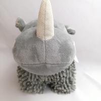China Customized PP Cotton Stuffed Animal Toys Plush Grey Rhinoceros Plush Doll for sale