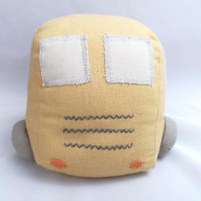 China Customized PP Cotton Stuffed Toys Plush Little Yellow Car Polyester Fabric for sale