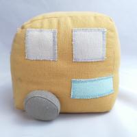 China Customized PP Cotton Stuffed Toys Plush Little Yellow Car Polyester Fabric for sale