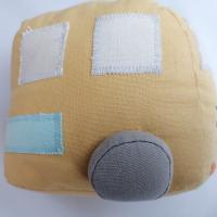 China Customized PP Cotton Stuffed Toys Plush Little Yellow Car Polyester Fabric for sale