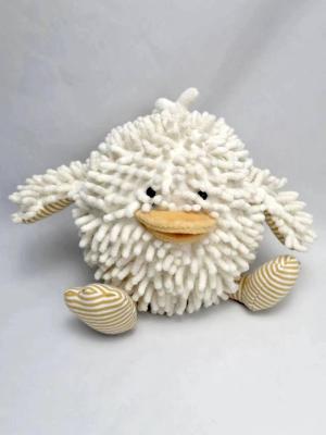 China Soft Stuffed Animal Chenille And PP Cotton Filling Cute Yellow Duck Toy OEM ODM for sale