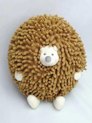 China OEM ODM Cute Hedgehog Toy Stuffed Animal Chenille Cord Velour And PP Cotton Filling for sale