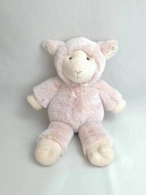 China Pink Lamb Short Plush Toy Soft Sheep Stuffed Animal Baby Comfort Toy for sale