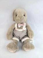 China Soft Rabbit Doll Rabbit In Clothes Stuffed Plush Animal Toy Soft Green Girls Gifts for sale