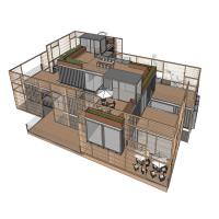China 20ft or 40ft High Insulation Value Earthquake Resistant SIP Panel House Shell Package for sale