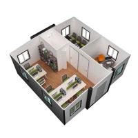 China 20ft Steel Structures Folding Living Prefab Modular Homes with Galvanized Steel Frame for sale