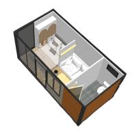 China 20ft Foldable Container House With Light Accessories Durable Steel Sandwich Panel for sale