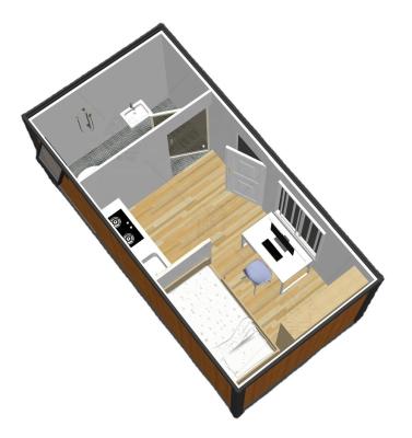 China Fast Assembly Flat Pack Container Prefab House With Steel Sandwich Panel for sale
