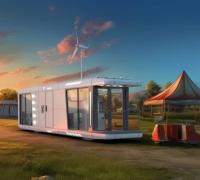 China Prefab Space Capsule Villa House With Welded Steel Frame Structure for sale
