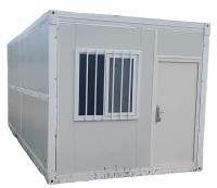 China Prefabricated 20ft Office Flat Pack Foldable Container House with PVC Sliding Window for sale
