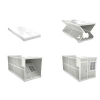 China Easy Installation 20ft Steel Sandwich Panel Portable Ready Made Folding Container House for sale