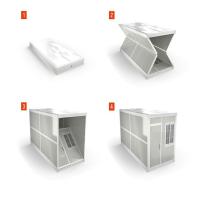 China Portable 20ft Prefabricated Foldable Container Homes with Galvanized Steel Frame for sale