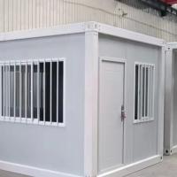 China Flat Pack Container House-Office Prefab Container With PVC Sliding Window for sale