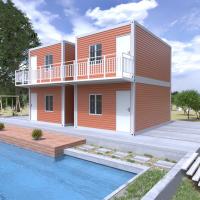 China Prefab Modular Container House with 18mm MGO Board Floor and Galvanized Steel Frame for sale
