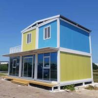 China Steel Door Mobile House Modular Home Prefab Container With Glass Curtain Wall for sale