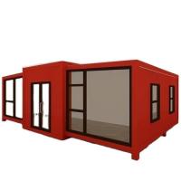 China Outdoor Steel Structure Luxury Container House with Movable Folding Pitched Roof for sale