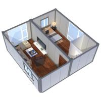 China Galvanized Steel Frame REACHTOP Flat Pack Container House 2022 Design Detachable House for sale
