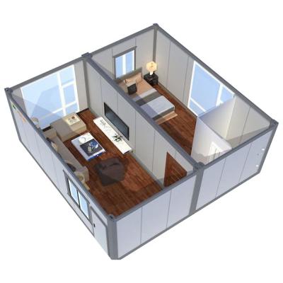 China Galvanized Steel Frame REACHTOP Flat Pack Container House 2022 Design Detachable House for sale