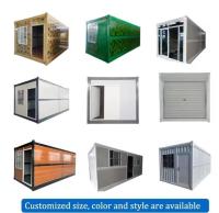 China Steel Door Folding Container House Flat Pack Prefabricated 20ft 40ft for sale
