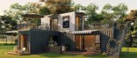 China Contemporary Design Style Prefabricated Flat Pack Living Container House 20ft/40ft for sale
