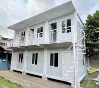 China Contemporary Two Layers Flat Pack Container Prefab House For 20ft 40ft for sale
