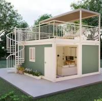 China Contemporary Two Layers Flat Pack Container Prefab House For 20ft 40ft for sale
