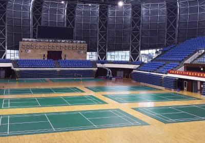 China Anti Slip 6.0mm Vinyl Gym Flooring 15m Per Roll Wear Resistant PVC Sports Flooring for sale