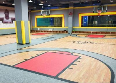 China 5mm Vinyl Basketball Court Flooring Roll 1.8m Width Wear Resistant PVC Sports Floor for sale
