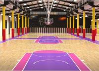 China 5mm Vinyl Basketball Court Flooring Roll 1.8m Width Wear Resistant PVC Sports Floor for sale