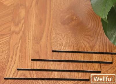 China Dry Back PVC Plank Flooring Oak Wood 1.2mm Thickness 0.07mm Wear Layer for sale