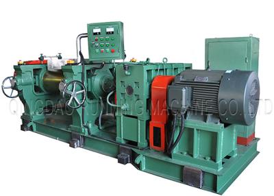 China 2 Roll Rubber Mixing Mill Machine 75kw 55kw With Automatic Stock Blender for sale