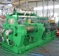China Driving Motor 55kw Laboratory Two Roll Mill Open Type Rubber Mixing Equipment for sale