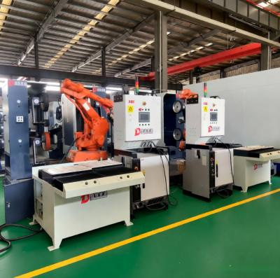 China Precision Hardware Grinding Robotic Industrial Multi Wheel Belt Polisher System For Brass And Stainless Steel Parts for sale