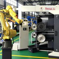 China Automatic Robotic Sheet Metal Polishing Machine, Universal Belt & Flexible Disc Grinder for Chrome Car Wheel Buffing and Sanding for sale