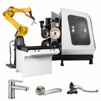 China Dual-Station Robotic Faucet Body Grinding Machine Dual FANUC For Brass Stainless Steel Pre-Plating Surface Preparation for sale