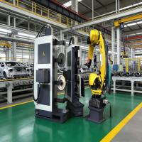 China Robotic Die-Cast Aluminum Automotive Parts Deburring Cell Programmable Edge Radius Control For OEM Component Finishing for sale
