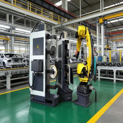 China Robotic Die-Cast Aluminum Automotive Parts Deburring Cell Programmable Edge Radius Control For OEM Component Finishing for sale