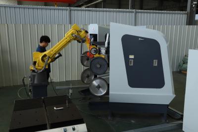 China AC380V Stepper Motor Driven Robotic Grinding Cell For Faucet for sale