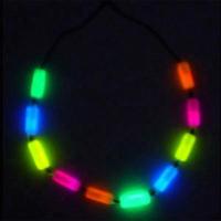 China Glow Beads Necklace Assorted Colors 10pcs PE Christmas Party Decorations 8-12 Hours Glow for sale