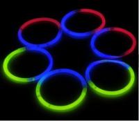 China PE Fluorescent Glow Stick Bracelets 8 inch 100pcs per Tube for Halloween Party Events for sale